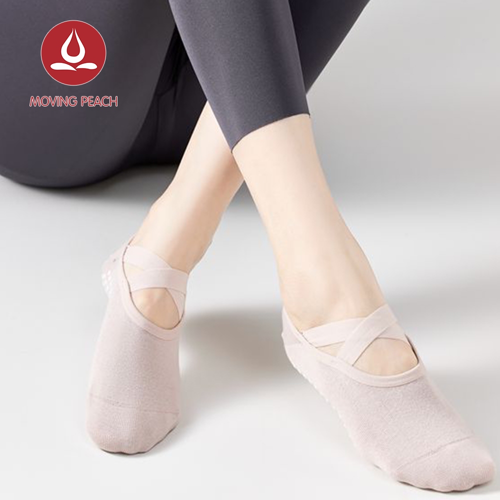 Moving PEACH ถุงเท้าโยคะ พิลาทิส ระบายอากาศ กันลื่น สําหรับผู้หญิง ...