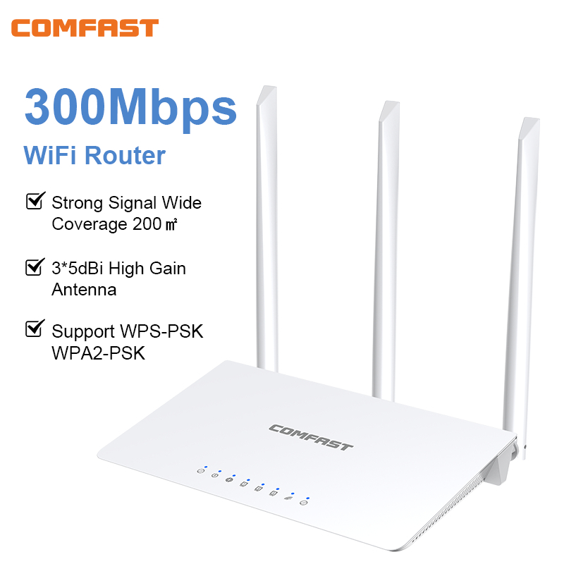Comfast เราน์เตอร์ WiFi ไร้สาย 300Mbps 1WAN+3 LAN RJ45 3 * 3dbi เสา ...