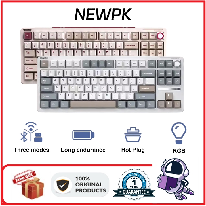 Ilovbee b87 คีย์บอร์ดไร้สาย สามโหมด RGB | Shopee Thailand