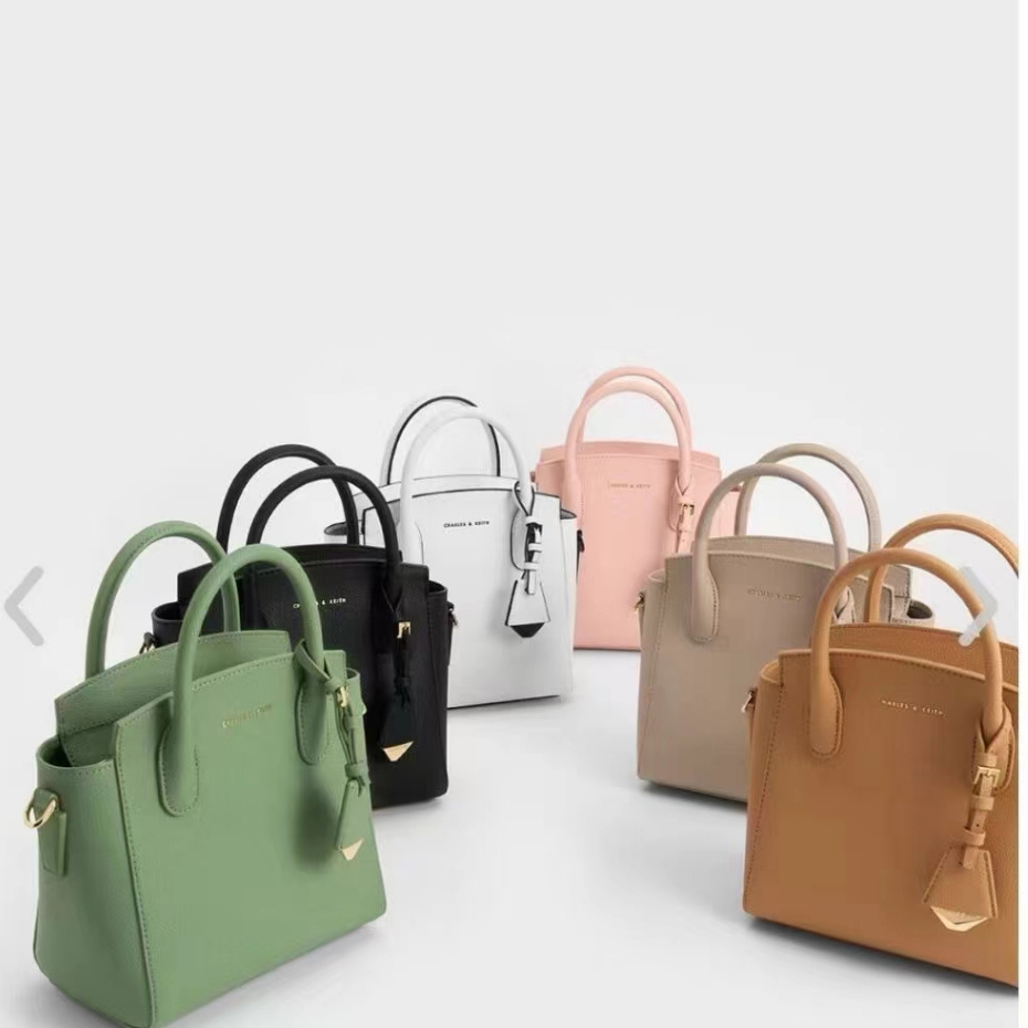 มาใหม่ CNK Croc-Effect Trapeze กระเป๋าสะพายไหล่ กระเป๋าถือ ทรงโท้ท มี ...