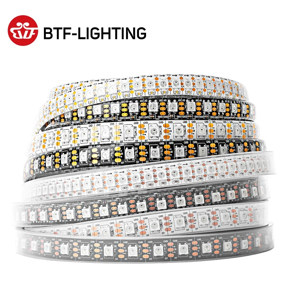 BTF-LIGHTING WS2812B RGB IC แถบไฟ LED ไฟ LED สามารถแยกออกได้ แถบแสง ...