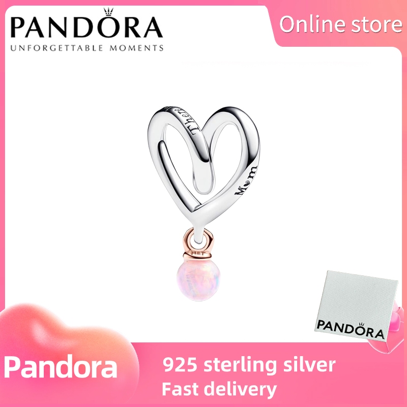 100% ของแท้ เงินสเตอร์ลิง S925 PANDORA [ 783242 C01] จี้หัวใจห่อสองสี ...