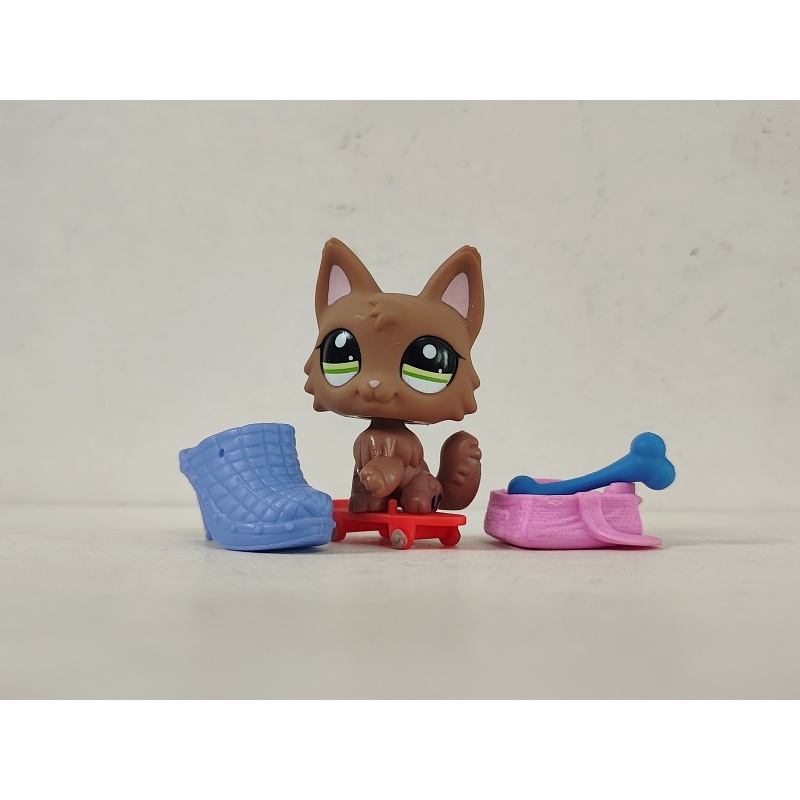 Littlest Pet Shop ฟิกเกอร์ LPS Brown Wolf Dog #2440 ของเล่นเด็ก พร้อม ...