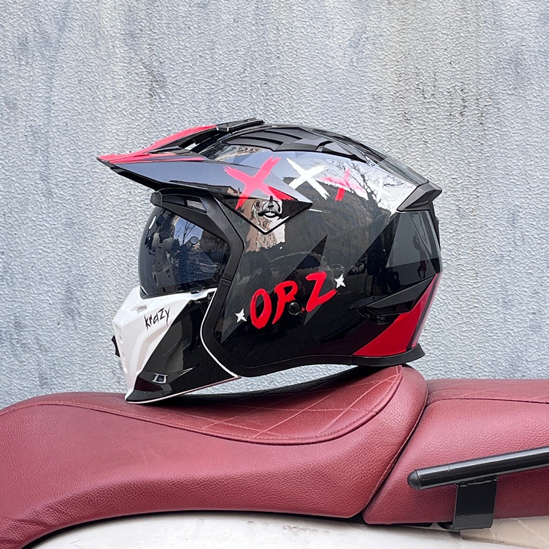 Orz-163 หมวกกันน็อค แบบถอดออกได้ สไตล์เรโทร สําหรับขี่รถจักรยานยนต์ | Shopee Thailand