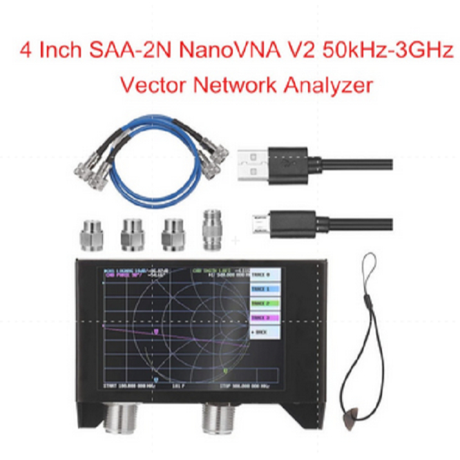 ชุดเครื่องวิเคราะห์เครือข่ายเวคเตอร์ 4 นิ้ว 3G SAA-2N NanoVNA V2 เสาอากาศวิเคราะห์คลื่นสั้น HF ...