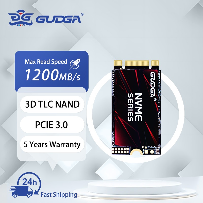 Gudga NVMe ฮาร์ดไดรฟ์ภายใน SSD M2 128GB 256GB 512GB 1TB PCIe 3.0x2 M.2 NVMe 2242 สําหรับแล็ปท็อป ...