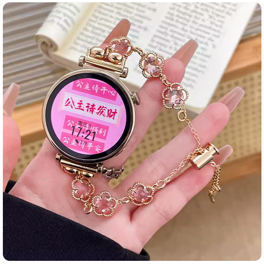 Clover Crystal 18 20 22mm สาย huawei watch gt 5 pro Strap สาย huawei ...