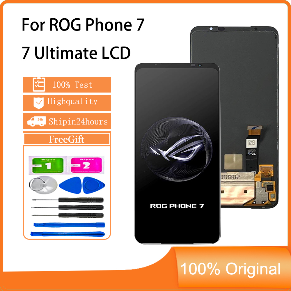 Original AMOLED ROG โทรศัพท์ 7 ROG โทรศัพท์ 7 Ultimate จอแสดงผล LCD หน้าจอสัมผัสเปลี่ยน ...
