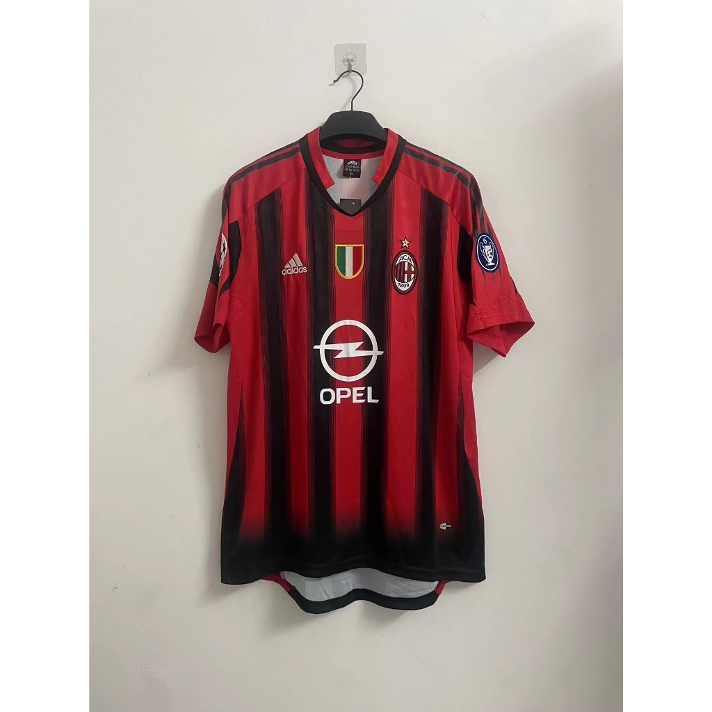 Ac Milan 04-05 [Fan Version] เสื้อยืดแขนสั้น ลายฟุตบอล คุณภาพสูง ไซซ์ S ...