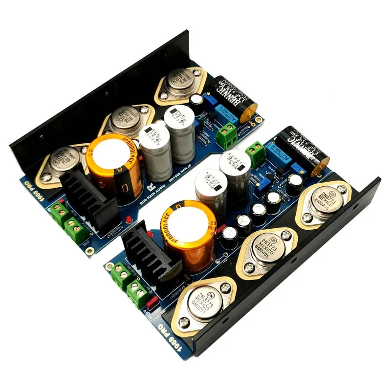 ⭐บอร์ดขยายเสียง HiFi สีทอง 20W + 20W Class A Power 1969 พร้อมฮีทซิงค์ 2 ...