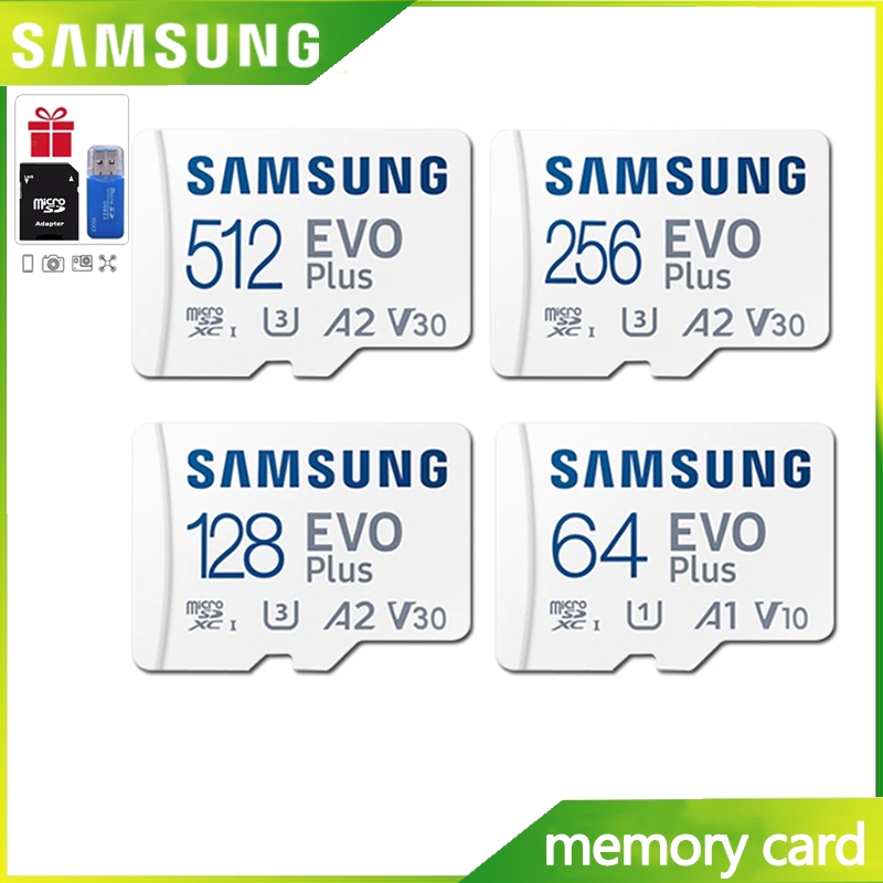 Samsung EVO PLUS การ์ดหน่วยความจําแฟลช ความเร็วสูง 64GB 1TB V30 A2 U3 ...