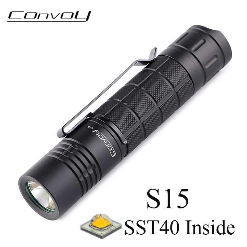 Convoy ไฟฉาย S15 SST40 Linterna Led 4 โหมด 18650 1800lm ขนาดเล็ก ...