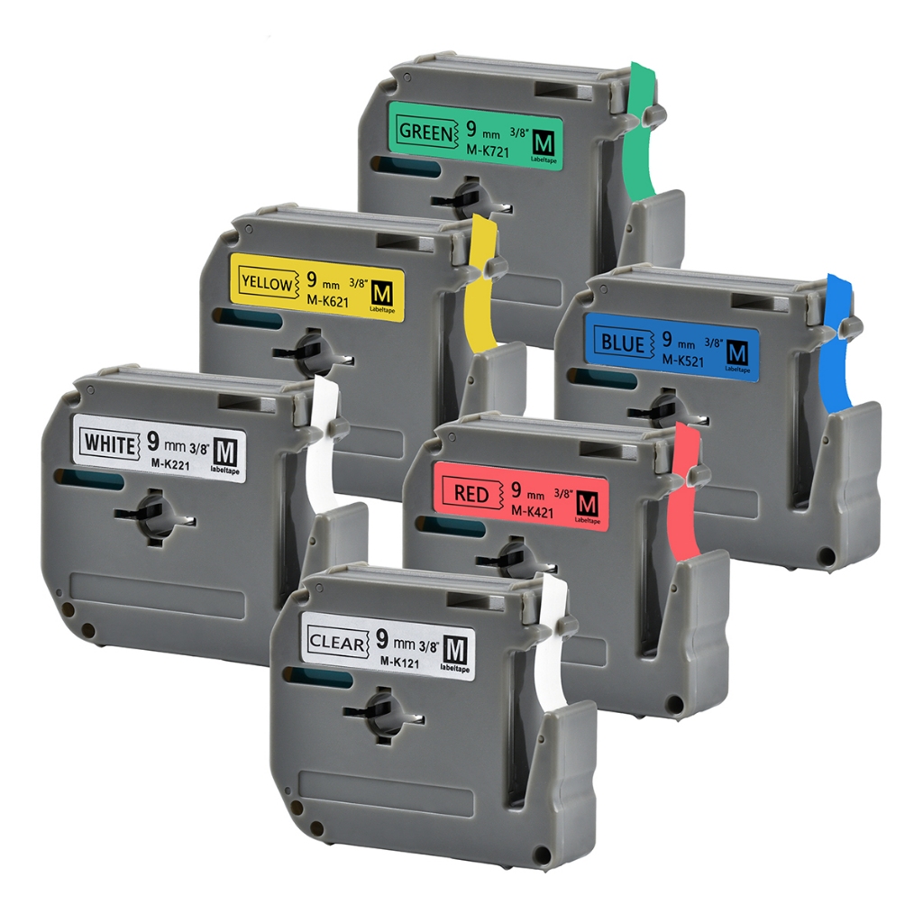 เทปฉลาก MK221 MK 221 9 มม. สําหรับเครื่องพิมพ์ฉลาก Brother MK 221 M ...