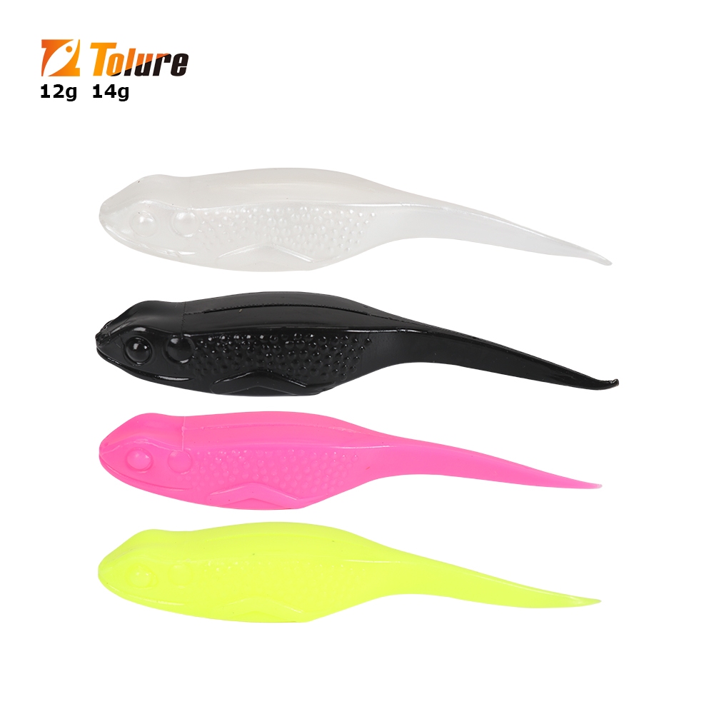 TL Soft Lures 12g 14g Tadpole Fishing Lure 6 ชิ้น/ถุง Sinking ลอย Soft ...