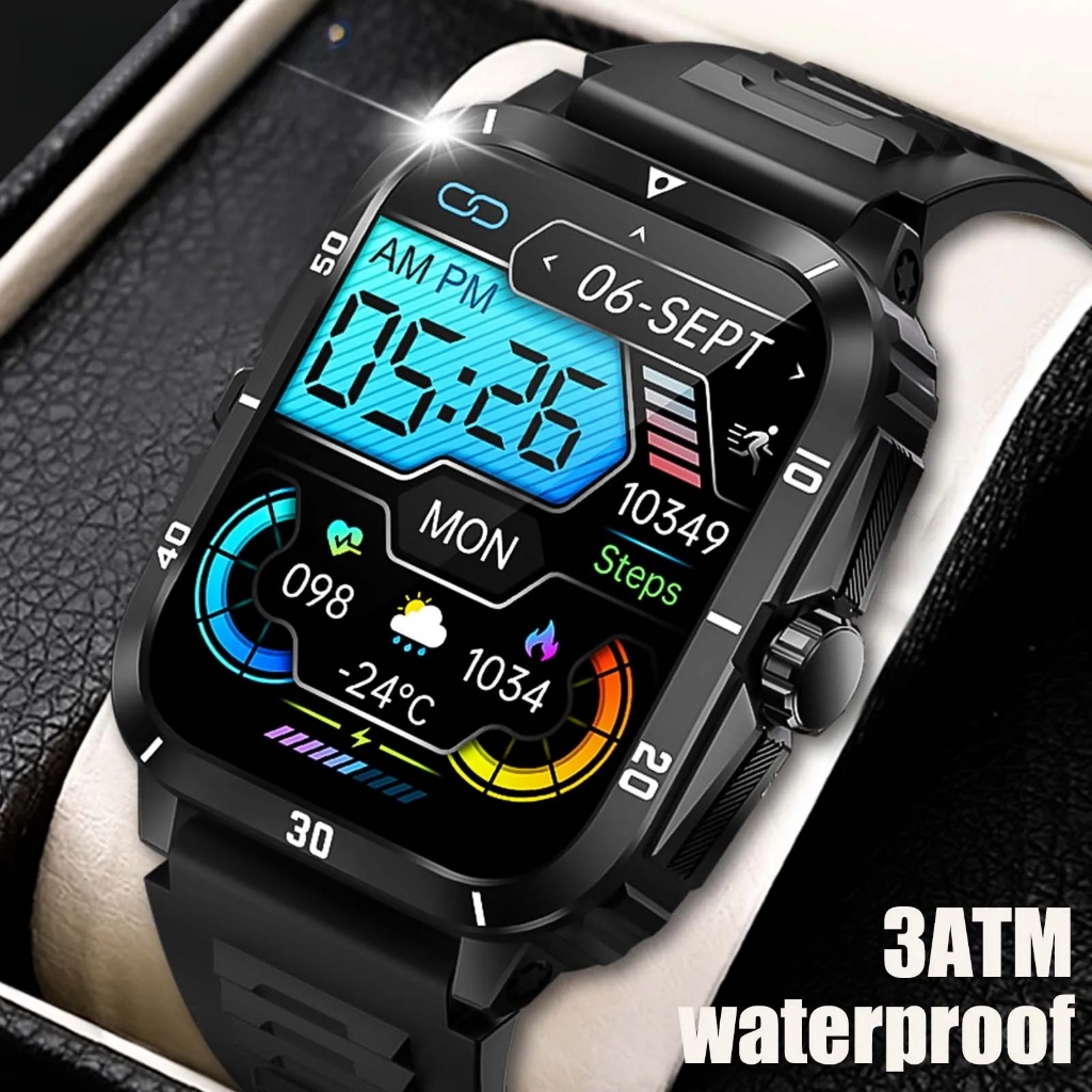 สมาร์ทวอทช์ 3ATM กันน้ํา KT71 หน้าจอ IPS 1.96 นิ้ว 100+ โหมดกีฬา วัด ...