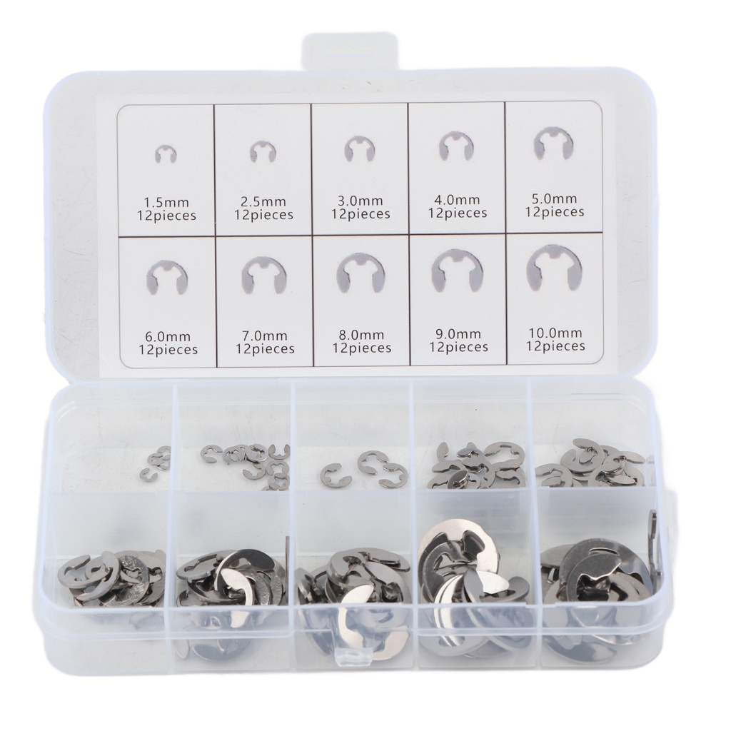เครื่องมือแหวนสแตนเลส E-Clip E-Ring Assortment M1.5-M10 200กล่องเล็กๆ ...