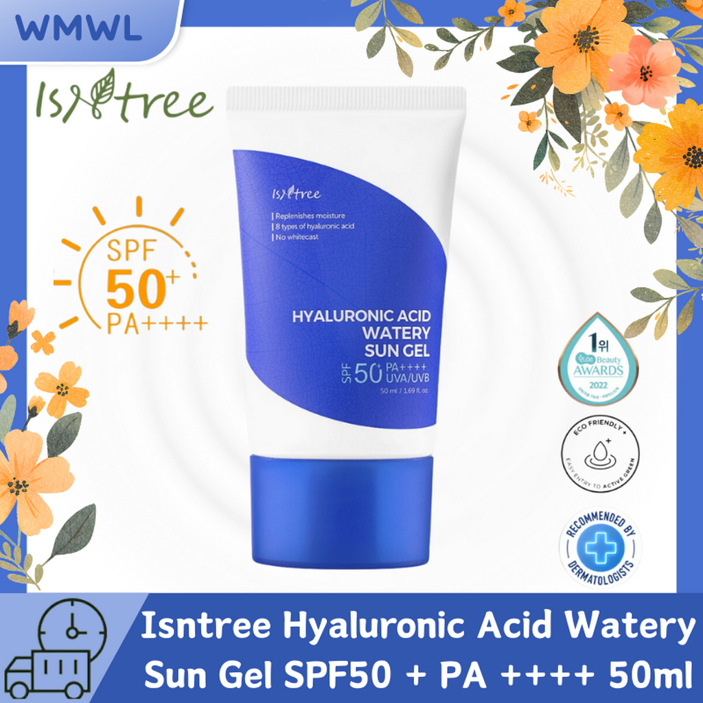 10‍0% ISNTREE Hyaluronic Acid Watery Sun Gel SPF50 + PA ++++ 50ml บํารุงผิว แก้ผิวหมองคล้ำ กัน ...