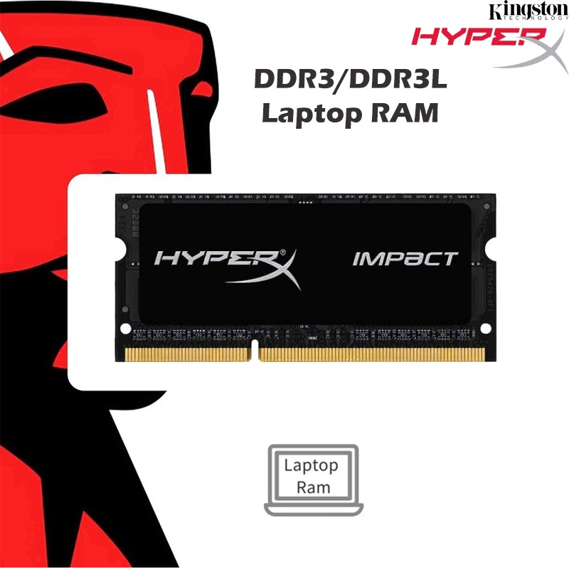 หน่วยความจําแล็ปท็อป DDR3 DDR3L 4GB 8GB 1333MHz 1600MHz Hyperx RAM PC3L-12800 SODIMM 204PIN ...