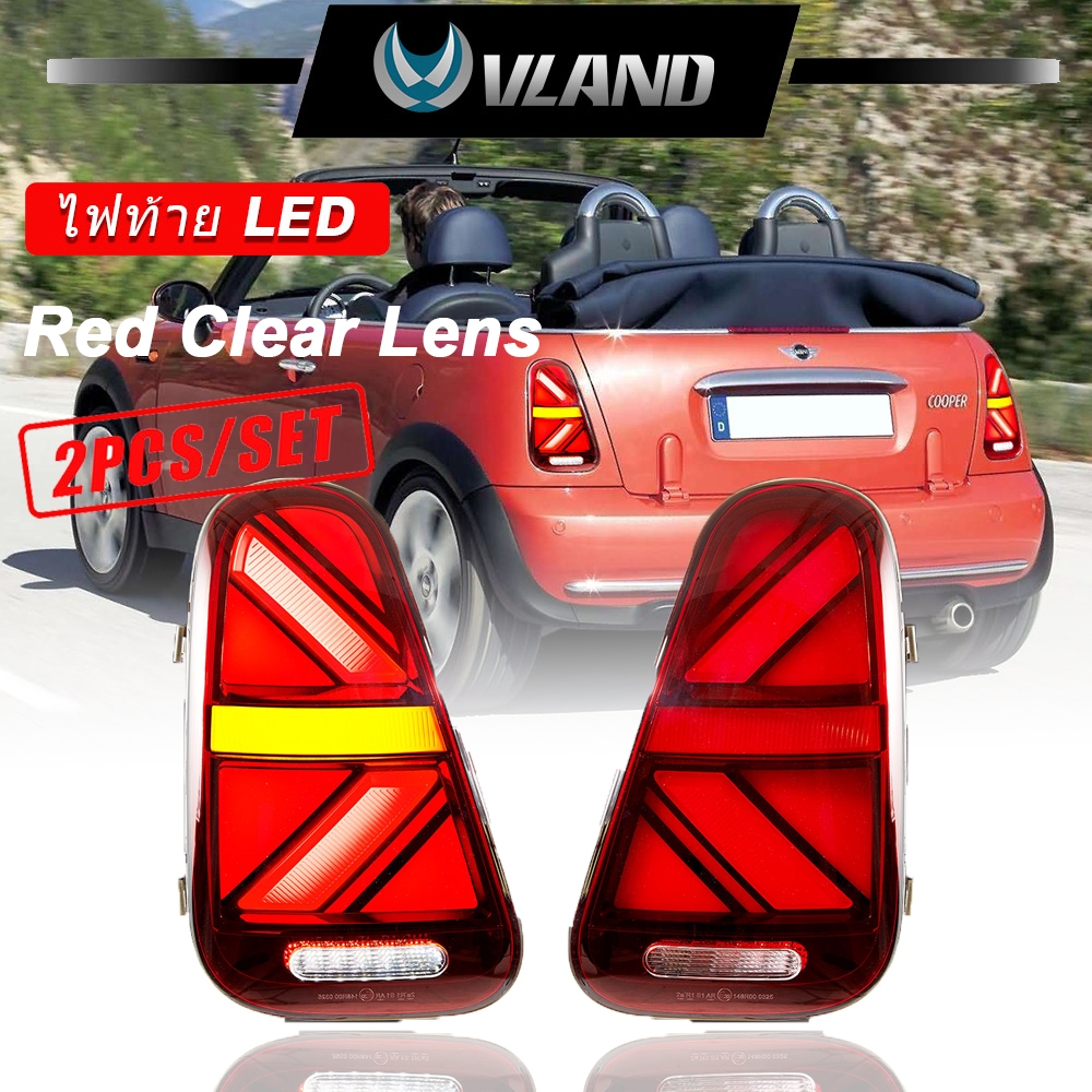 Vland ไฟท้ายรถยนต์ LED 2001 2002 2003 2004 2005 2006 BMW Mini Cooper ...