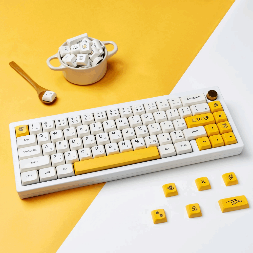 Honey Milk ปุ่มคีย์บอร์ด 140 Keys keycap ภาษาไทย XDA Profile PBT Dye ...