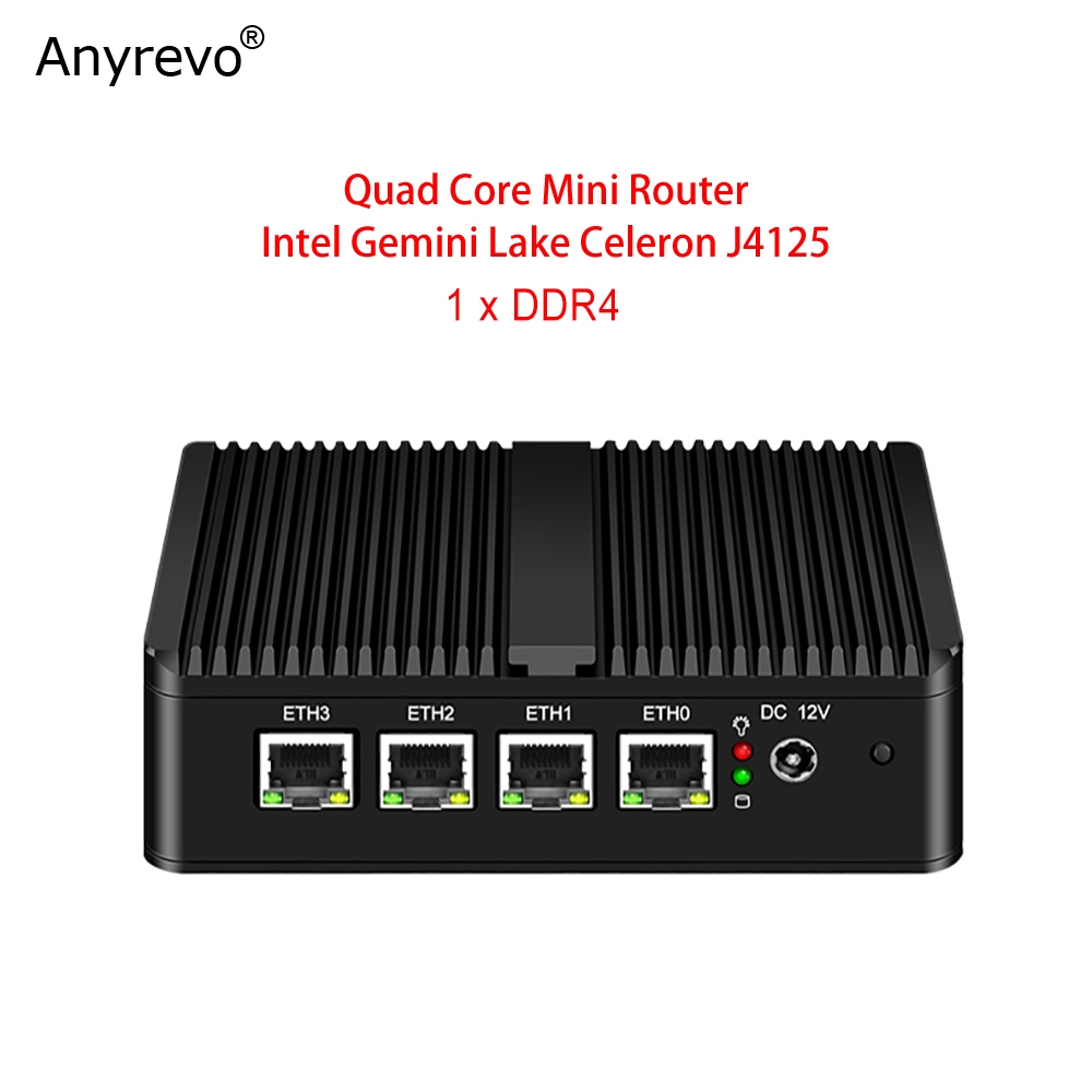 4xintel Gigabit LAN NICs MINI คอมพิวเตอร ์ PfSense Server Firewall Box ...