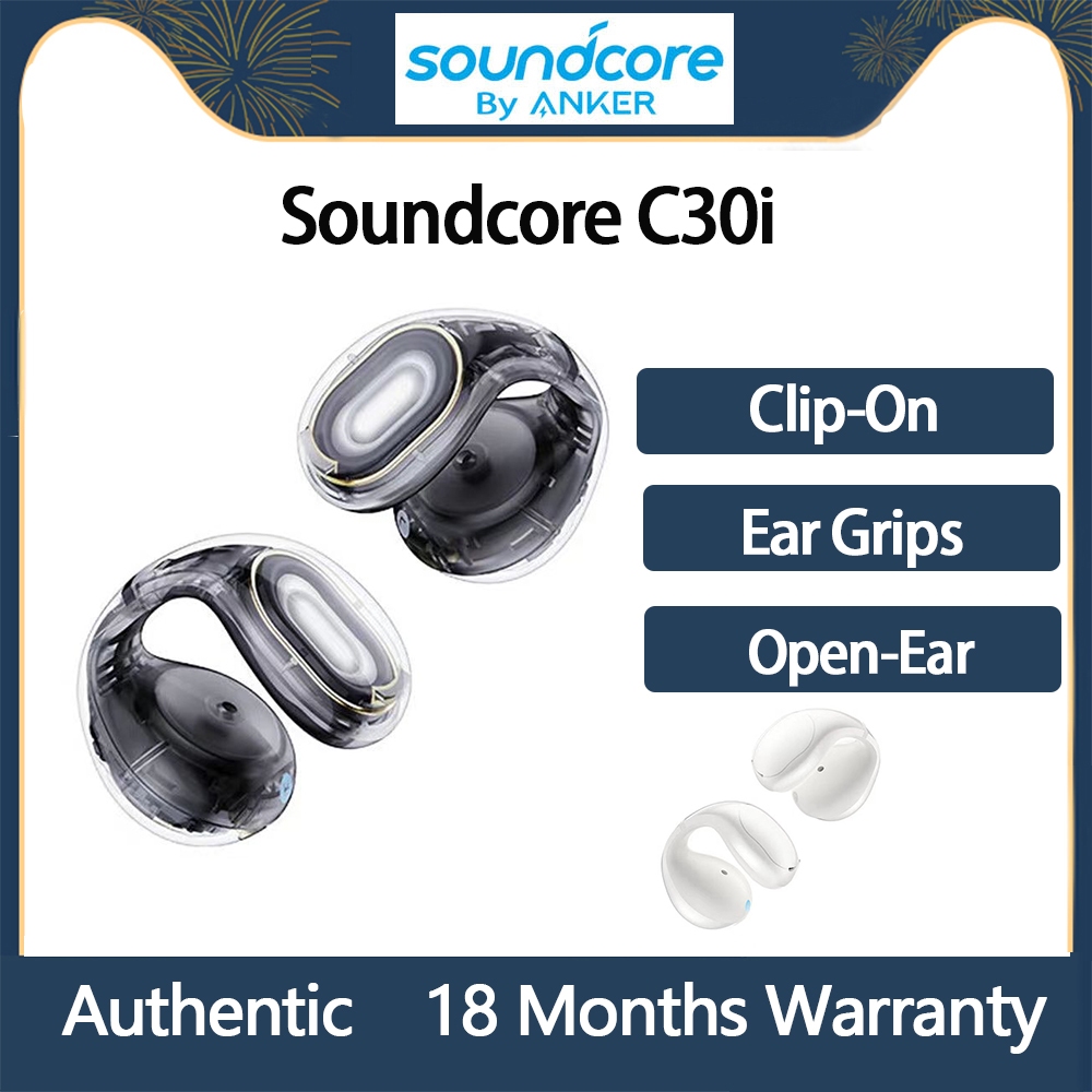 ของแท้ Anker Soundcore C30i หูฟังบลูทูธไร้สาย IPX4 แบบคลิปออน ไดรเวอร์ ...