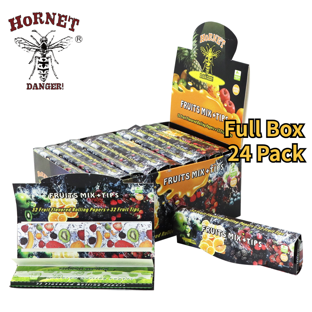 กระดาษโรล Hornet Random Flavor แท้ ยกกล่อง 24 เล่ม ขนาด 110MM Fruit Mix ...