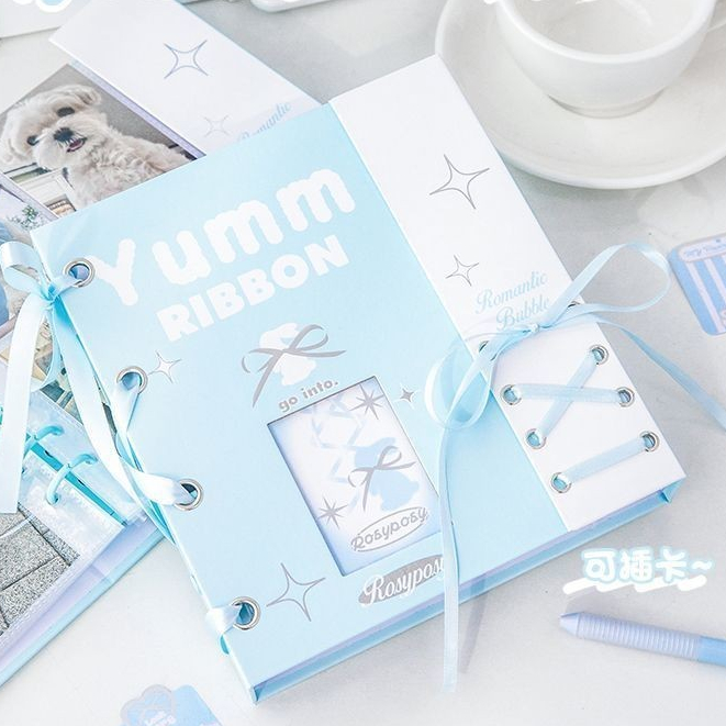 ริบบิ้นสุนทรียศาสตร์ Laced-up Hollow Magnetic Card Book Simple High ...