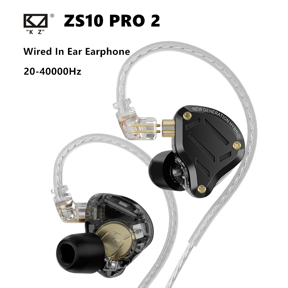 Kz ZS10 PRO หูฟังอินเอียร์ 2 In Ear Monitor IEM 1DD+4BA ไฮบริด พร้อม ...