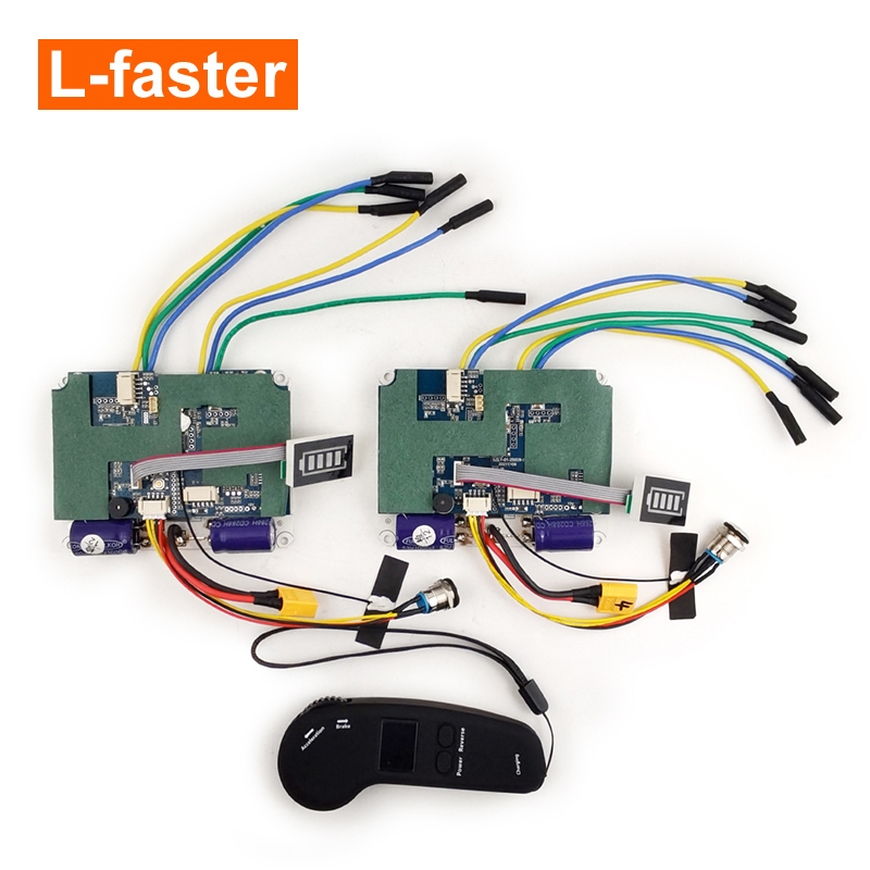 L-faster 4WD สเก็ตบอร์ดไฟฟ้า บอร์ดควบคุมล้อทั้งหมด พร้อมรีโมทคอนโทรลไร้สาย สายพานไดรฟ์ สเก็ต ...
