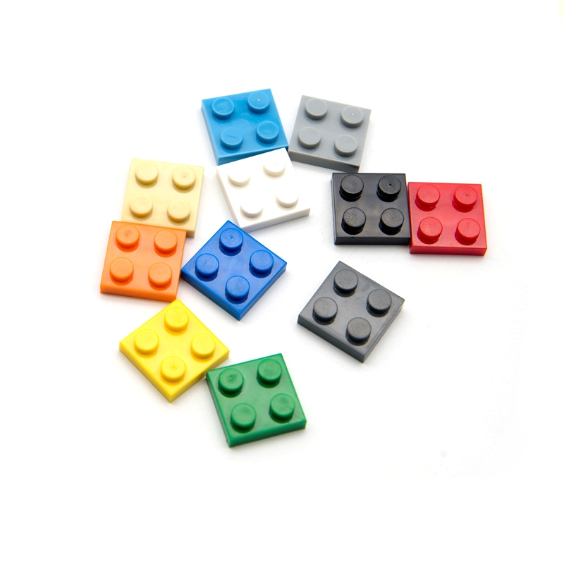 10pcs Bulk Blocks Building อิฐบาง 2X2 การศึกษา Assemblage ก่อสร้างของ ...