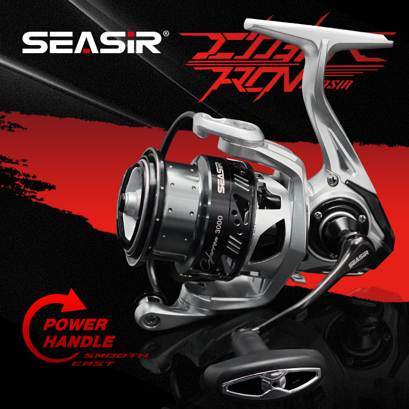 Seasir CYBERRON รอกหมุน ด้ามจับโลหะ ทองเหลือง 5+1BB 13 กก. 28LB Drag 5.7:1 กันน้ํา แข็งแรงสูง ...