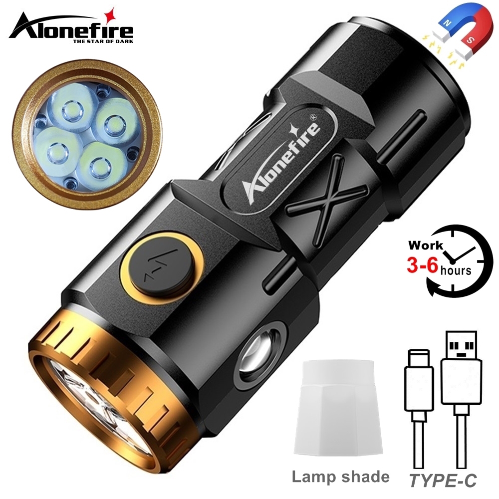 Alonefire X84 Mini Super Bright ไฟฉาย 4x P35 LED พร ้ อมโคมไฟปากกาแม ่ ...