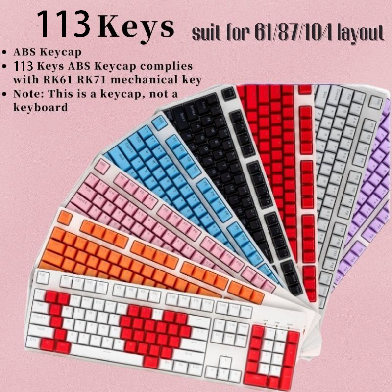 คีย์แคป Keycaps OEM Profile 113 Keys Standard Doubleshot ABS Material ...