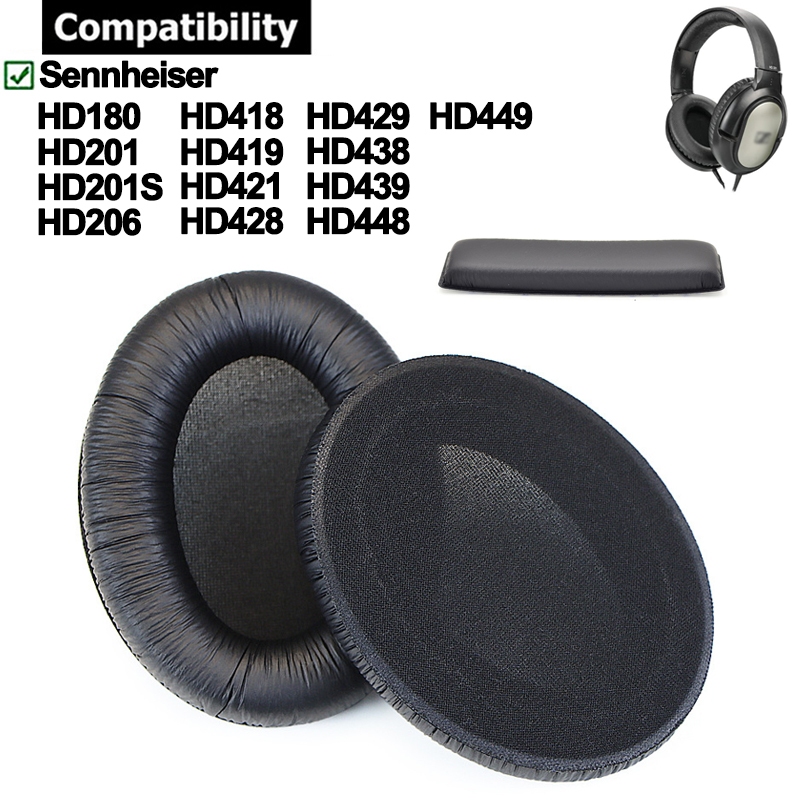 1 คู่แผ่นรองหูฟังสําหรับ SennheiserHD180 HD201 HD201S HD206 HD418 HD419 ...