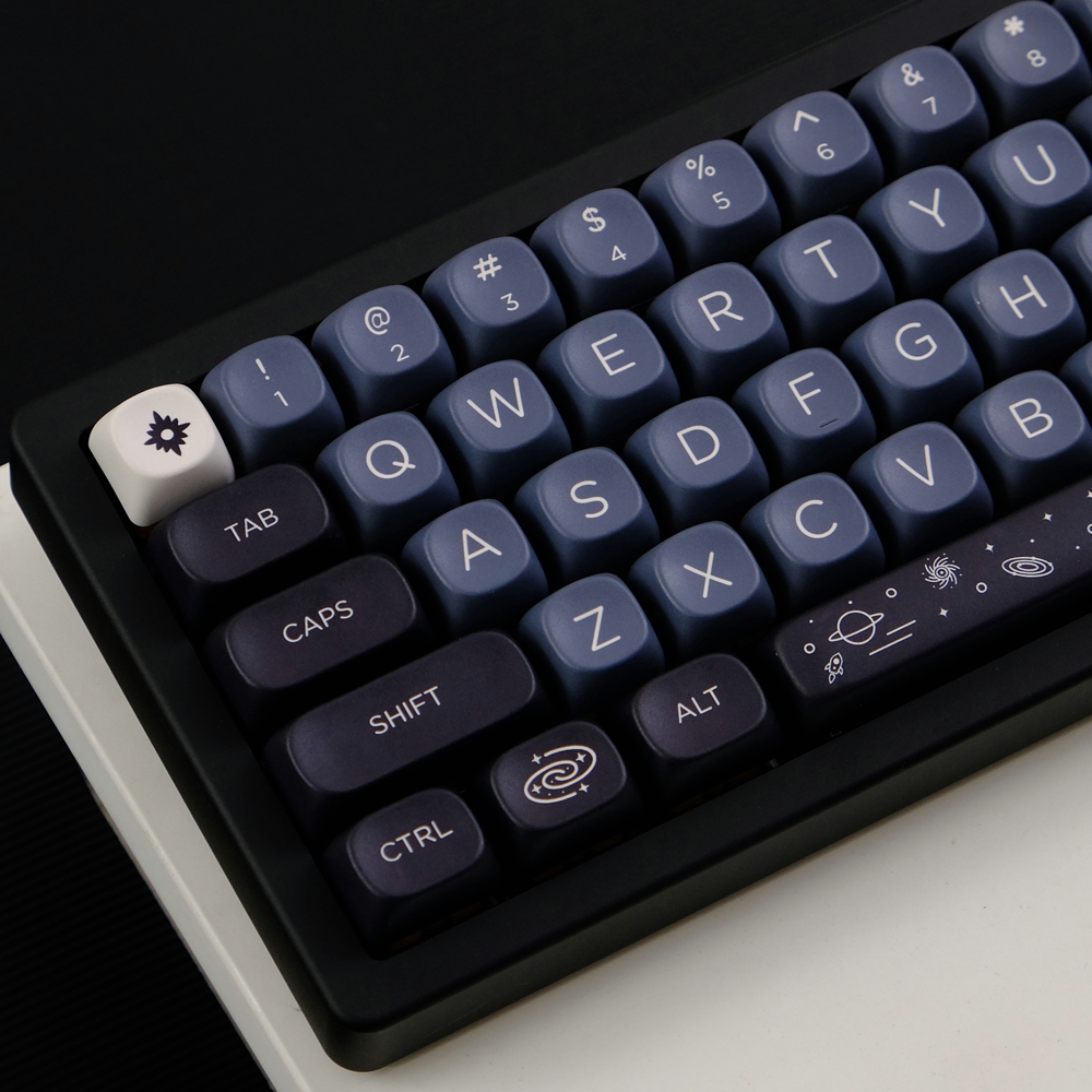 126 คีย์ GMK Galaxy Keycaps GMK White Galaxy Keycaps XOA MOA โปรไฟล์ ...