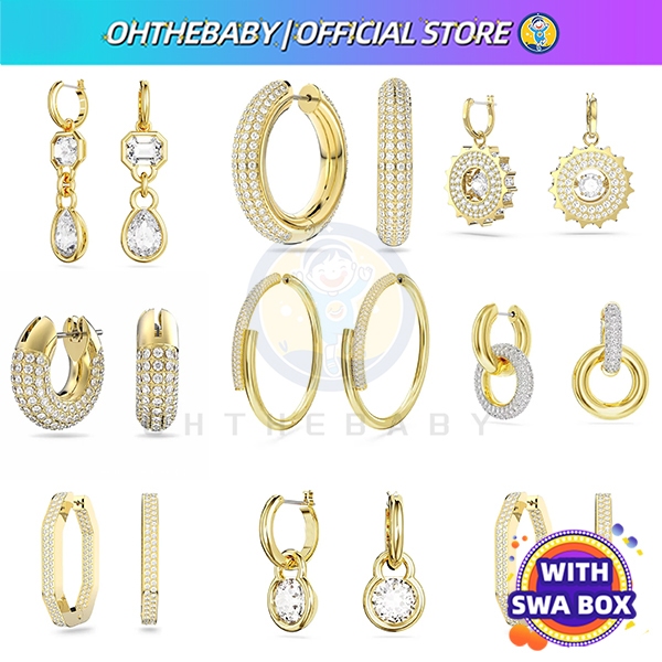 Swarov. เครื่องประดับสตรี ต่างหูห่วง ขนาดใหญ่ พร้อมบรรจุภัณฑ์ | Shopee ...