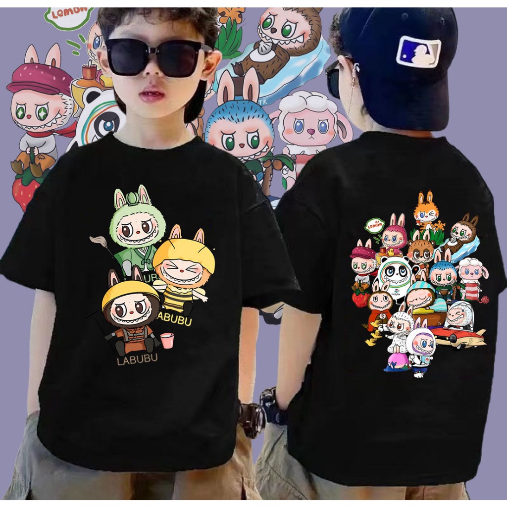 ใหม่ เสื้อยืดเด็ก ลาบูบู้ Labubu Children's T-shirt แฟชั่นสําหรับผู้ชาย ...