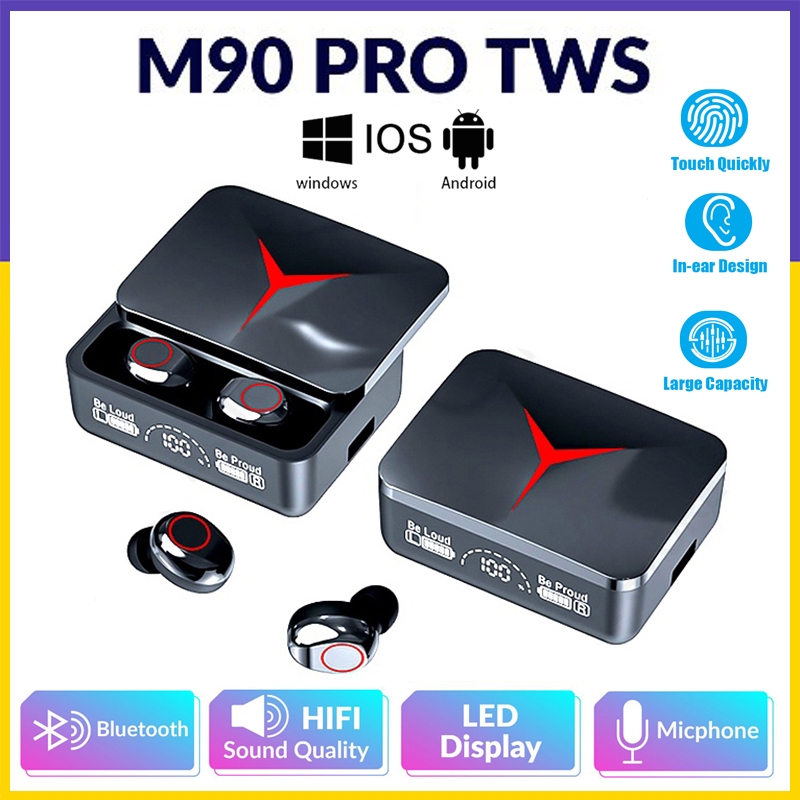 【จัดส่งรวดเร็ว】M90 Tws หูฟังบลูทูธไร้สาย สเตอริโอ ความล่าช้าต่ํา พร้อม ...