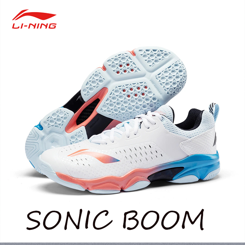 Li Ning SONIC BOOM Series รองเท้าแบดมินตัน ซับแรงกระแทก ใส่สบาย ระบาย ...