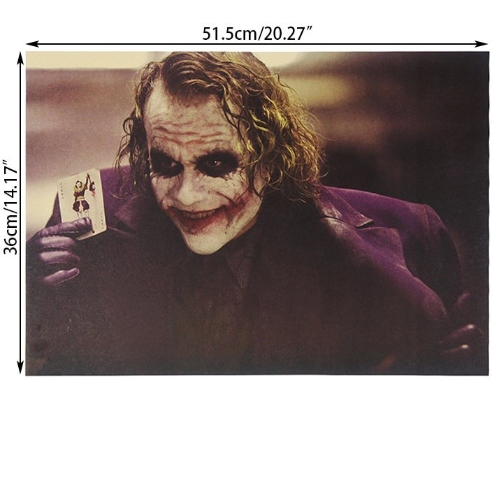 สติกเกอร์โปสเตอร์ภาพยนตร์ Dark Knight Classic ขนาด 51.5x36 ซม. สําหรับ ...