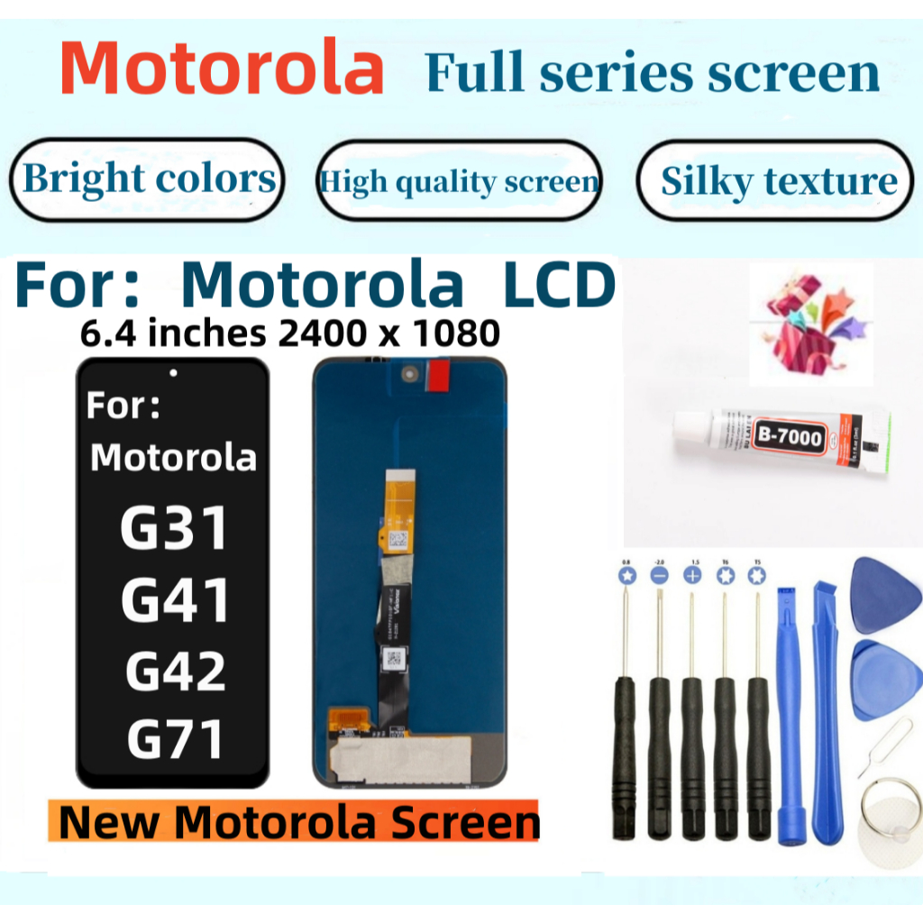 หน้าจอ Motorola ใหม่ล่าสุดเหมาะสําหรับ G31 G41 G71 LCD MOTO G42 Touch ...