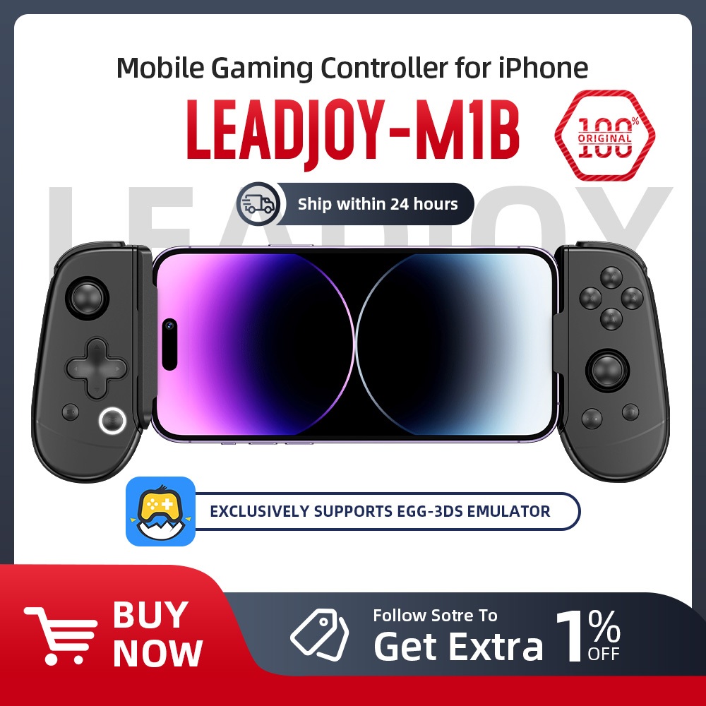 Gamesir leadjoy M1B ตัวควบคุม iPhone รองรับ EGG-3DS Emulator เล่นเกม ...