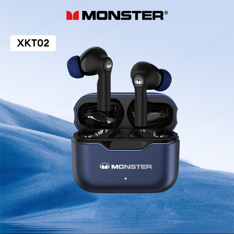 Monster XKT02 หูฟังเกมมิ่งบลูทูธไร้สายHIFI ลดเสียงรบกวน เชื่อมต่อได้ ...