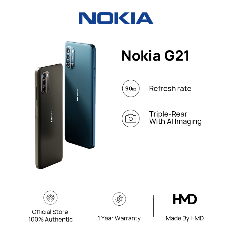 Nokia G21 (4GB+64GB) Smartphones l Triple camera with AI imaging l 90Hz ...