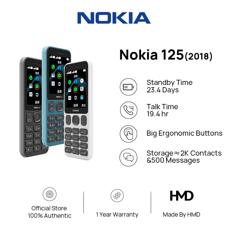 NOKIA 125 | Dual SIM Card | Long Standby | Shopee Thailand