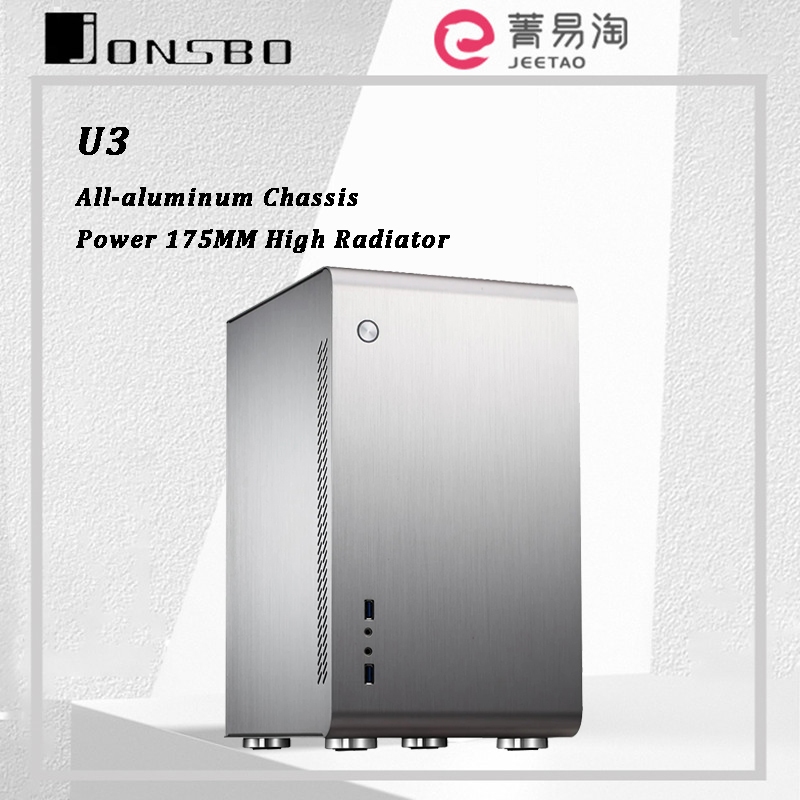 Jonsbo U3 MINI-MATX เคส สีเงิน MATX เมนบอร์ด โครงอลูมิเนียมทั้งหมด ATX ...