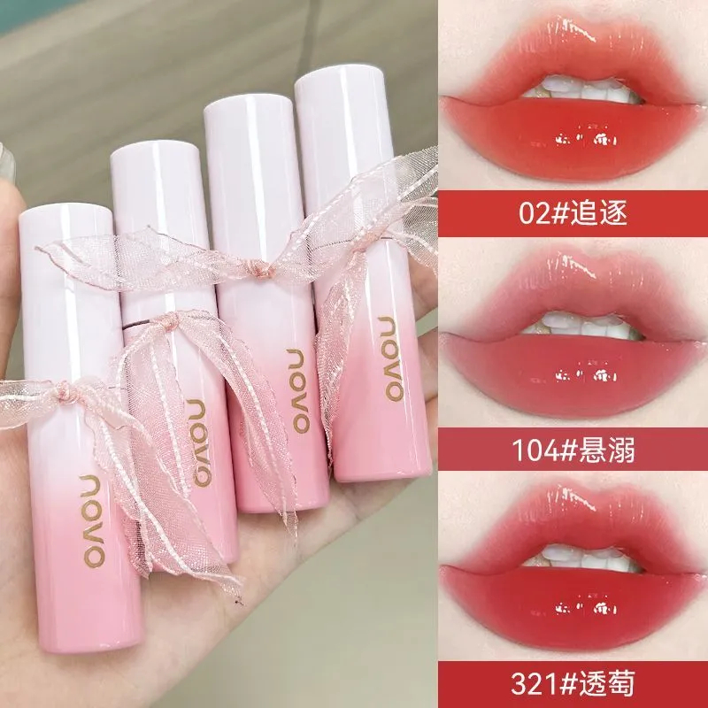 Novo Lip Glaze Water Gloss Mirror Glass Lip Gloss กันน ้ ํา non-fading ...