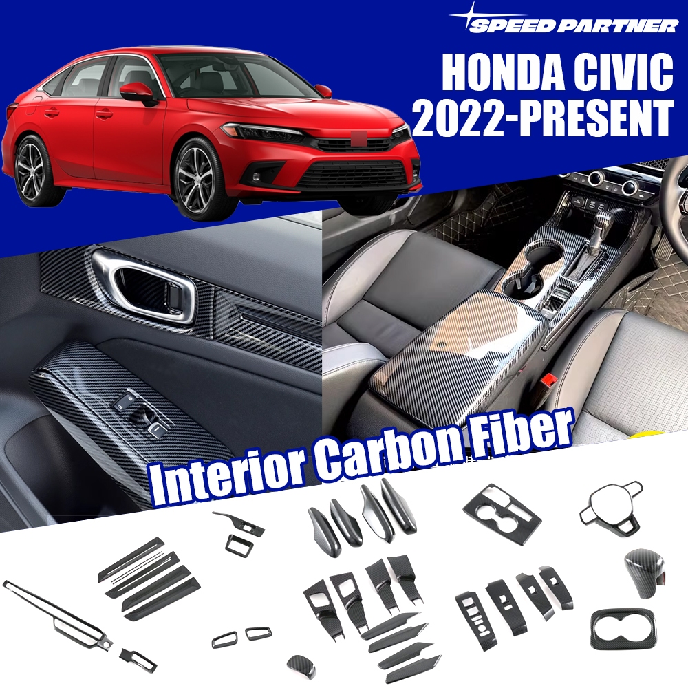 ตกแต่งภายใน Honda Civic 11gen สวิตช์กระจกเกียร์ ช่องลม ภายในตกแต่งลาย ...