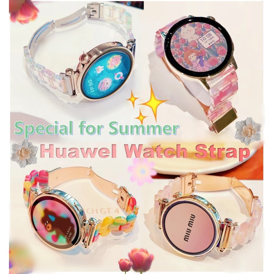 Special Summer Dreamy Resin Loop Compatible For สาย huawei watch gt 5 ...